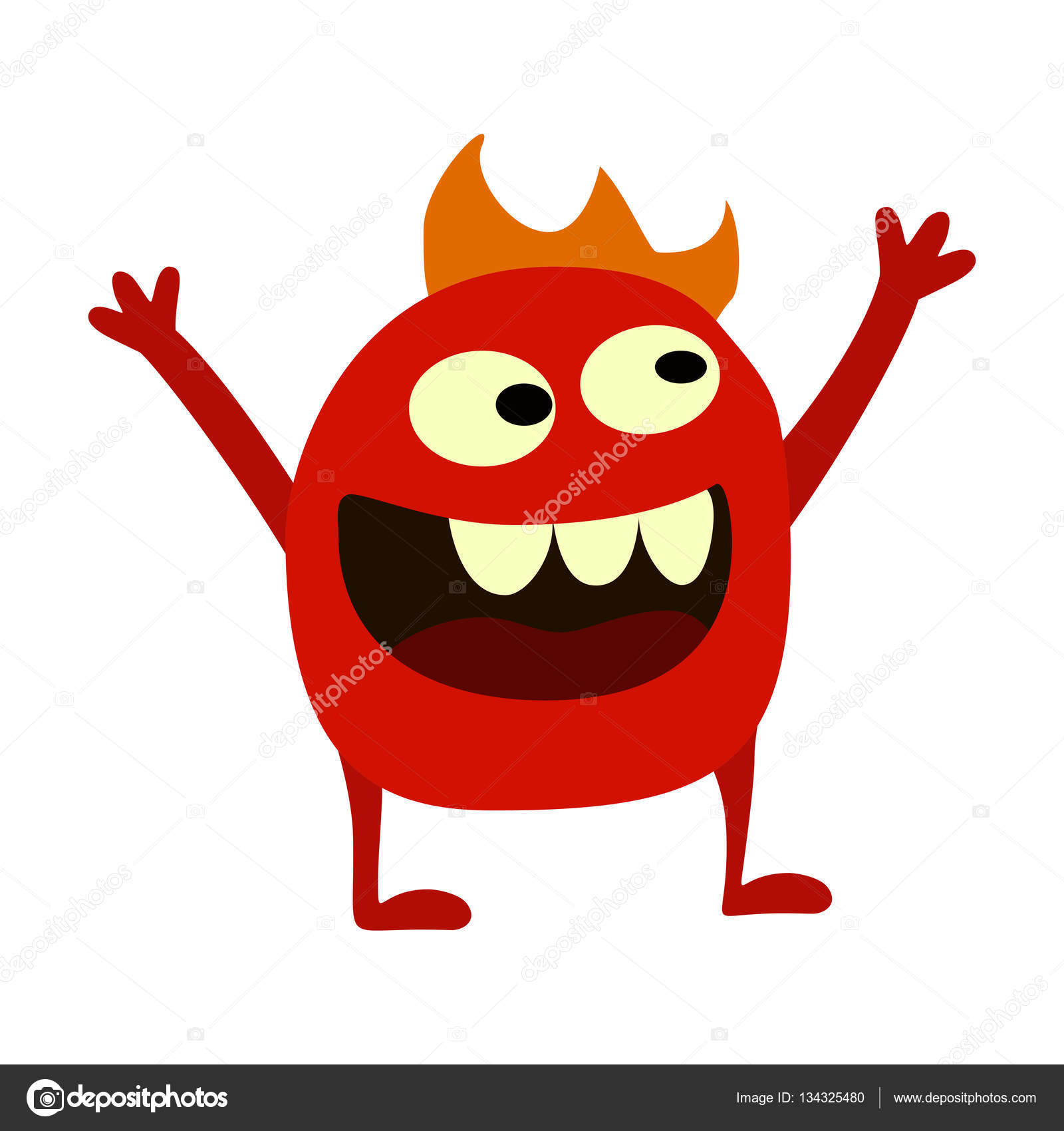 Cartoon monsters set. Colorful toy cute monster. Vector EPS 10 Stock ...