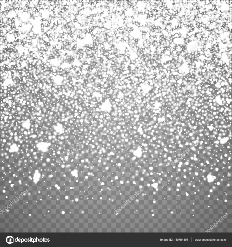 Isolated Christmas falling snow overlay on transparent background ...