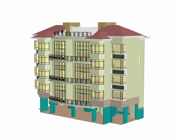 Vector of the multi storey building Stock Photos, Royalty Free Vector ...