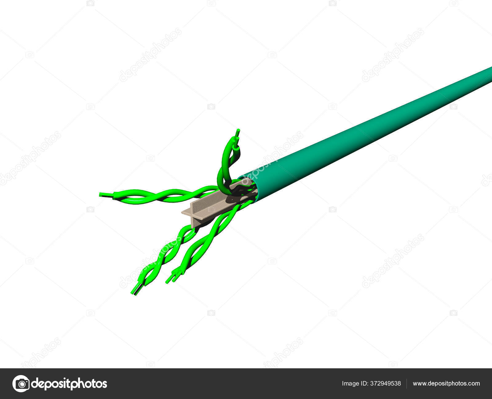 Long Power Cable Different Wires — Stock Photo © dr.lange.unitybox.de ...