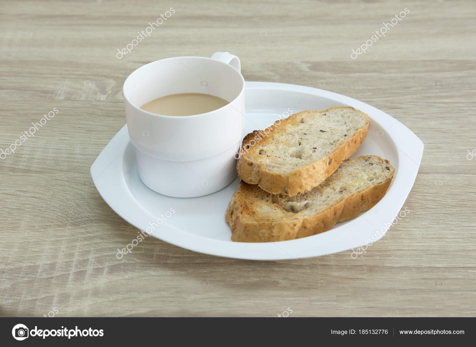 Cafe Con Leche Y Tostada