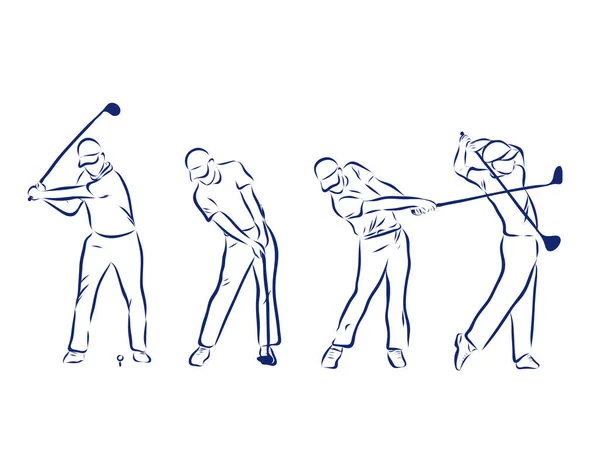 Golf swing stages vector illustration — Stock Vector © wingnutdesigns ...