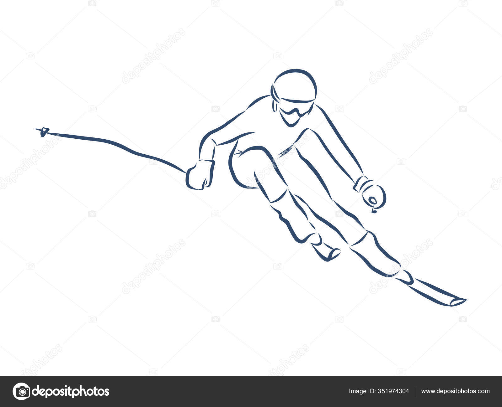 Freestyle Skier Outline