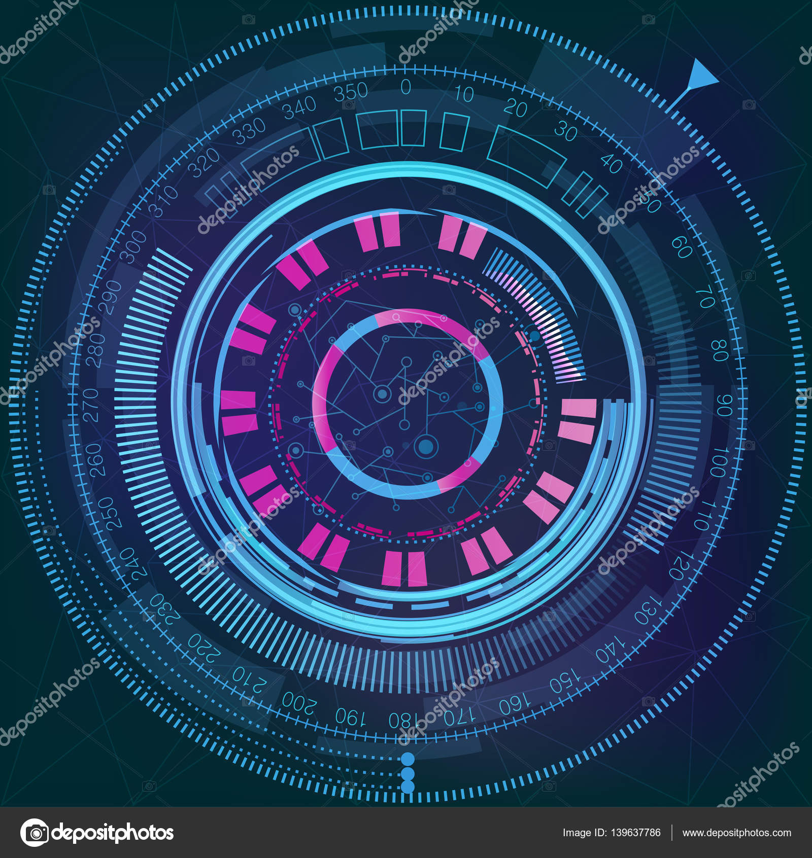 Space futuristic interface Stock Vector Image by ©Chalapan #139637786