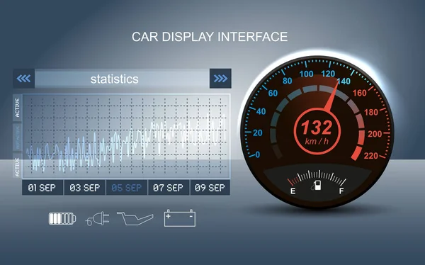 Car speedometer night panel Stock Vector Image by ©romvo79 #100090210