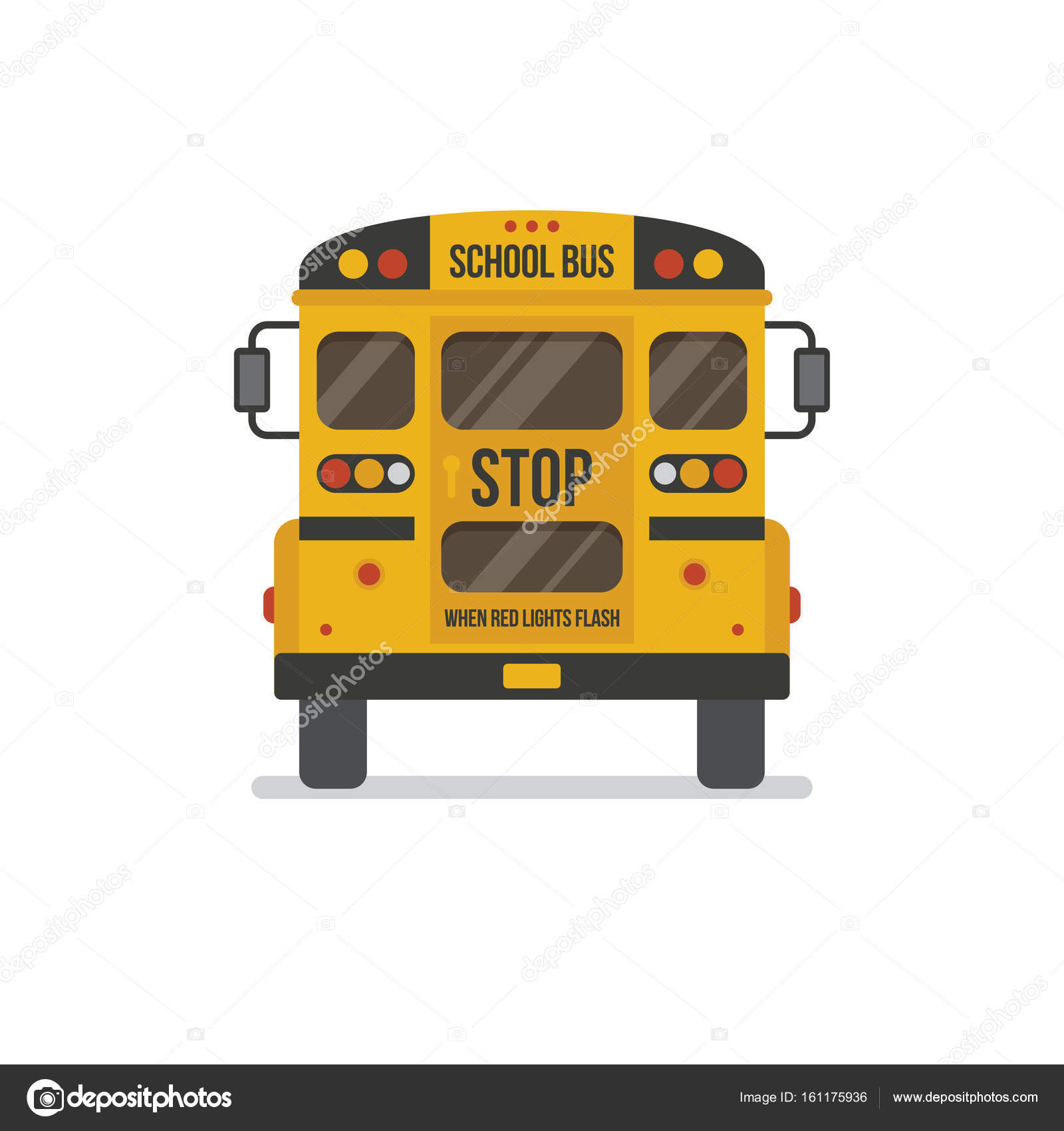 School bus back view — Stock Vector © maglyvi #161175936