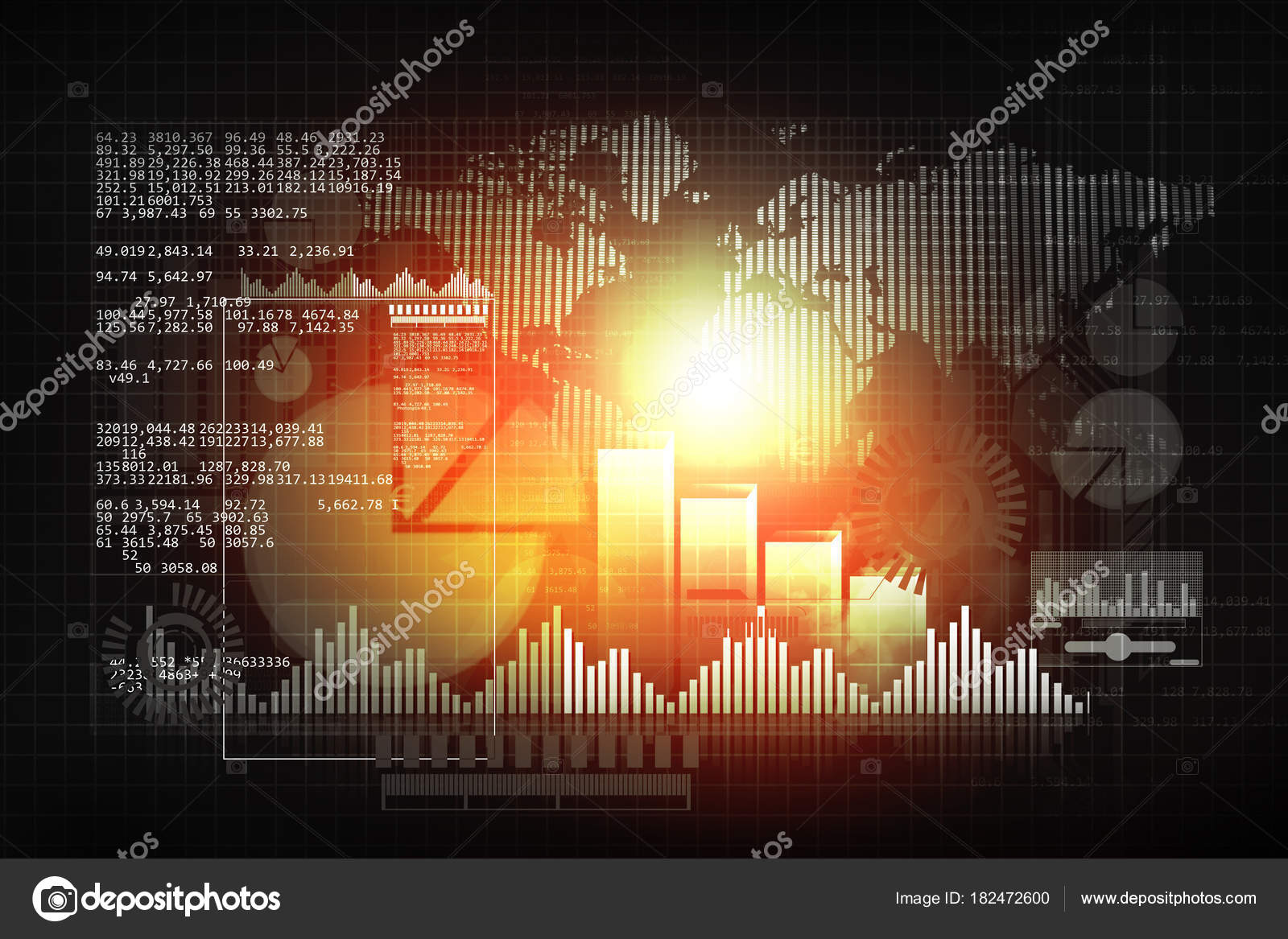 Financial Chart Graphs Background Stock Market Anylis Stock Photo by ...
