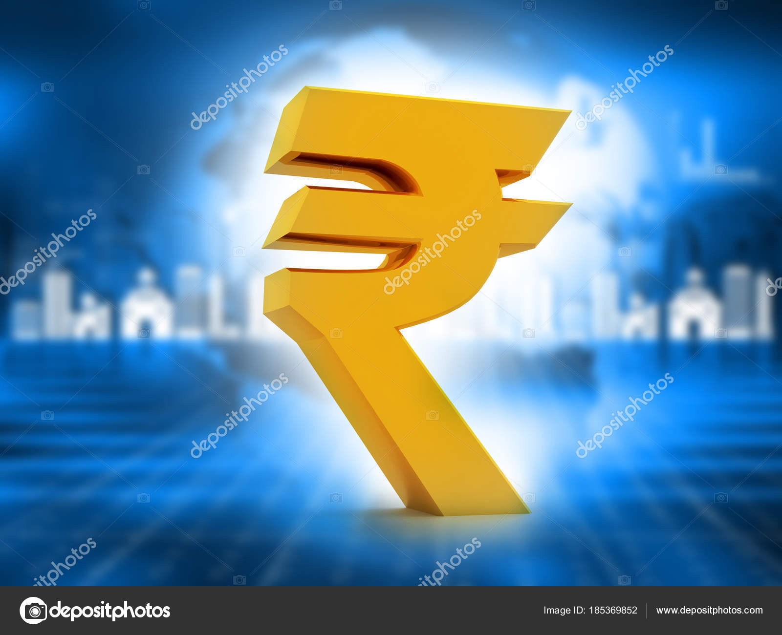 Indian Rupee Icon Illustration Stock Photo by ©bluebay2014 185369852
