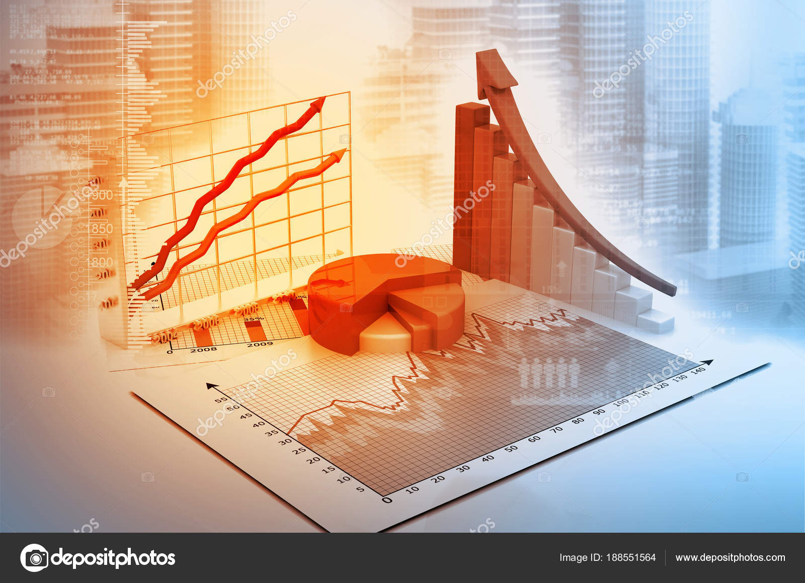 Graph Charts Digital Business Background ⬇ Stock Photo, Image by ...