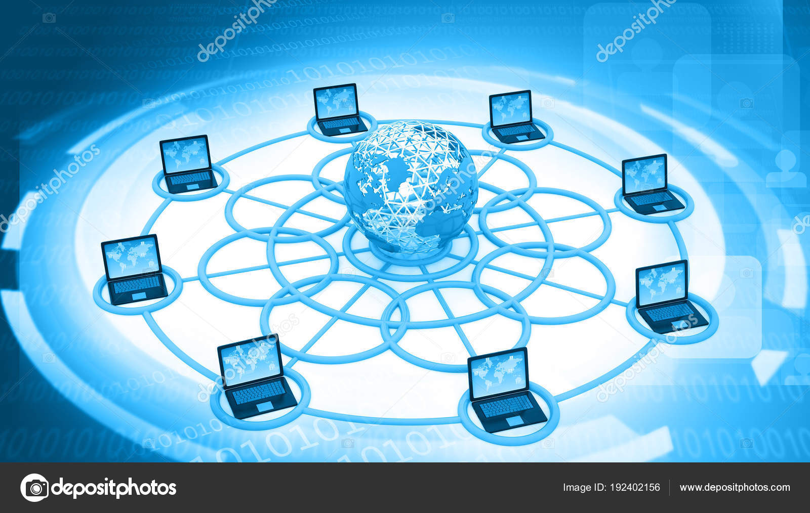 Computer Network Internet Communication Concept Illustration Stock ...