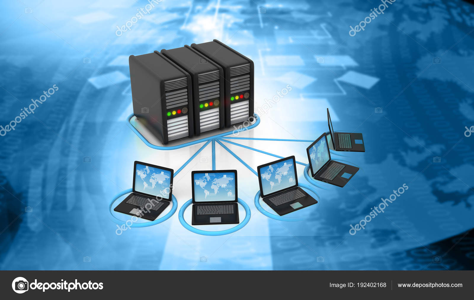 Computer Network Internet Communication Concept Illustration — Stock ...