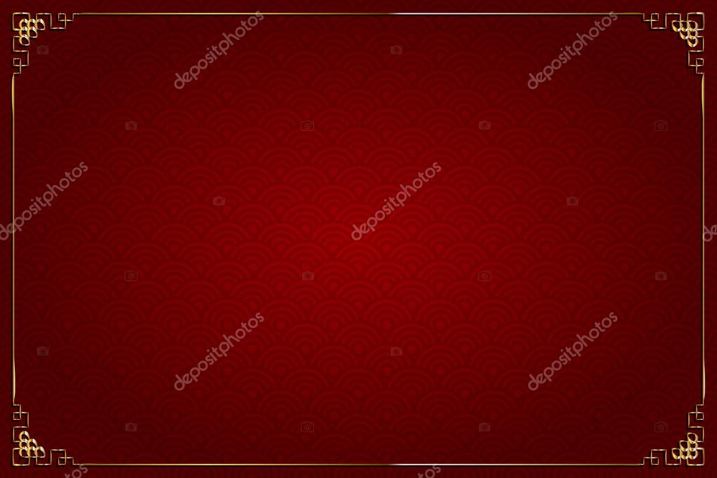 Red background chinese style and gold decoration Stock Vector by ...