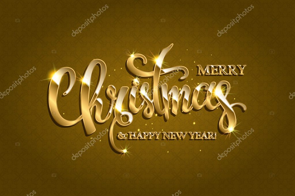 Vector golden text on gold red background. Stock Vector Image by ...