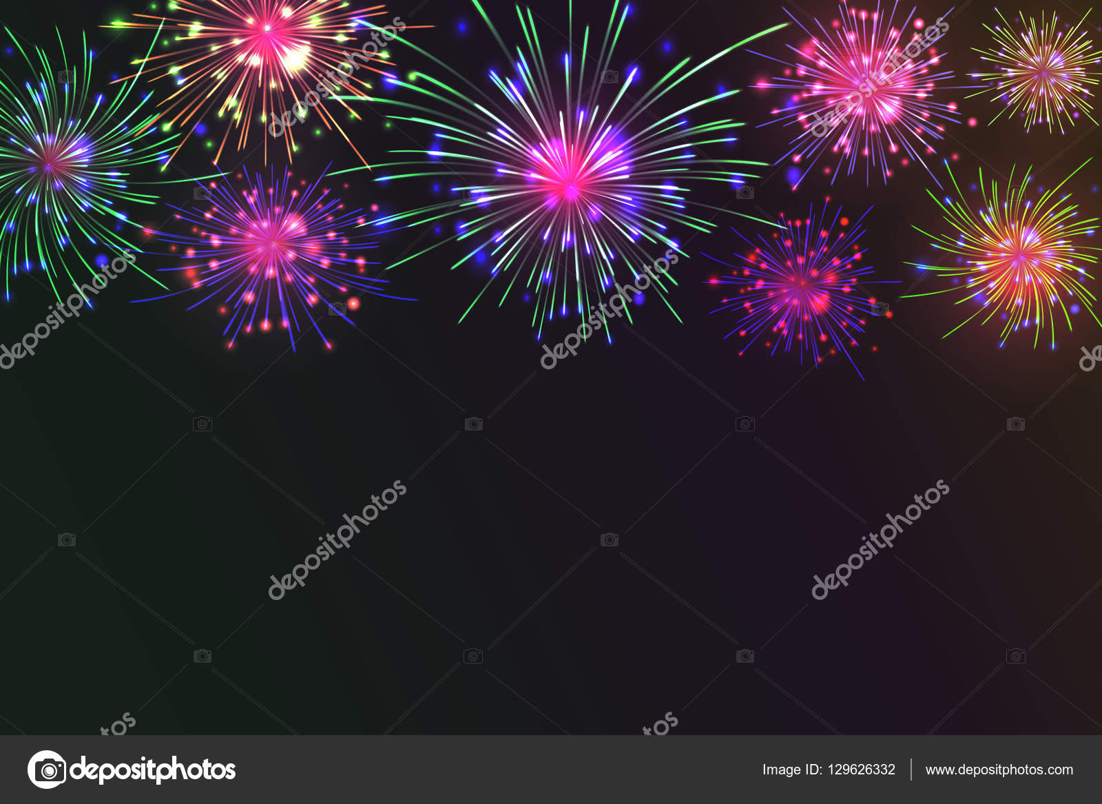 Colorful Fireworks vector Stock Vector Image by ©nastyaaroma2011 #129626332