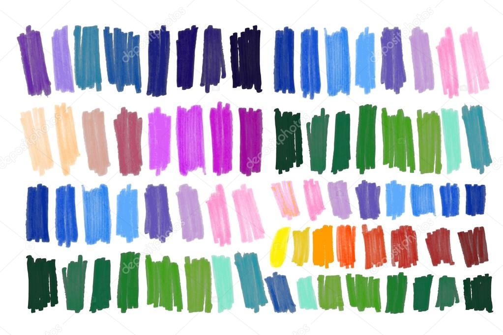 Color stripes drawn with markers. Stock Vector by ©nastyaaroma2011 ...