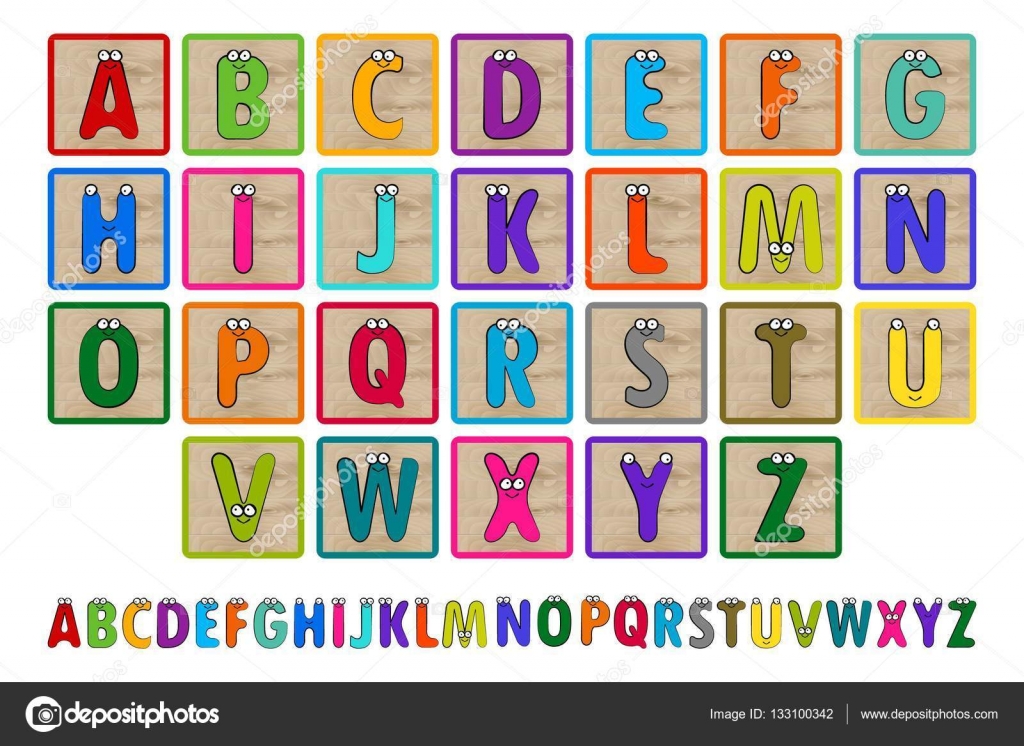 Bloques de letras. Ilustración vectorial . Vector de stock por ...