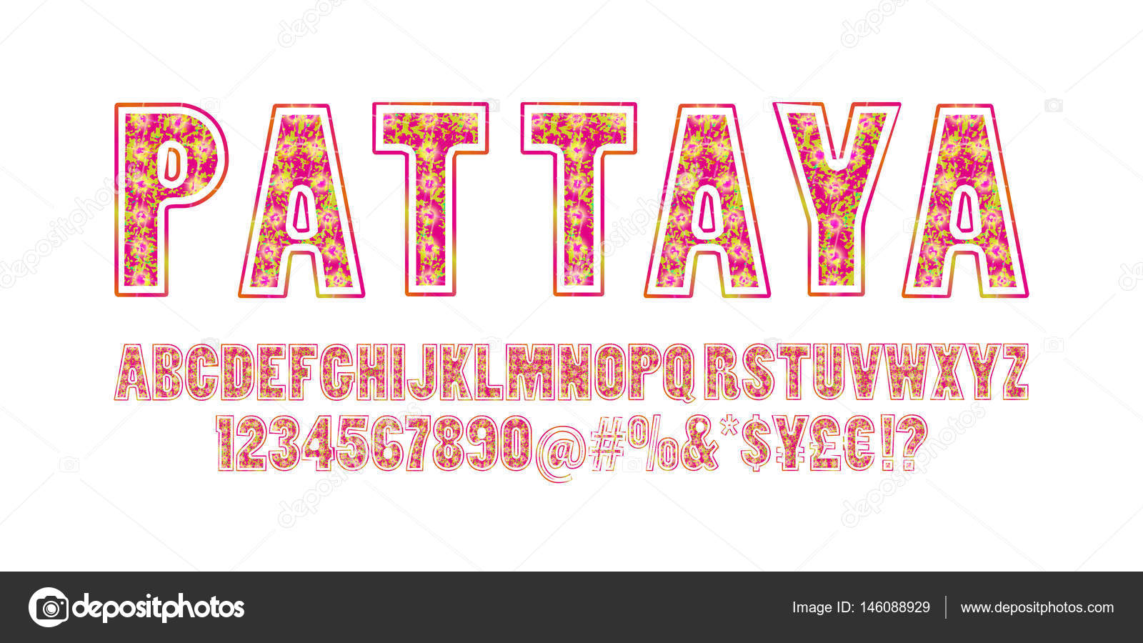 Pattaya. Vintage tropical font. Stock Vector Image by ©nastyaaroma2011 ...