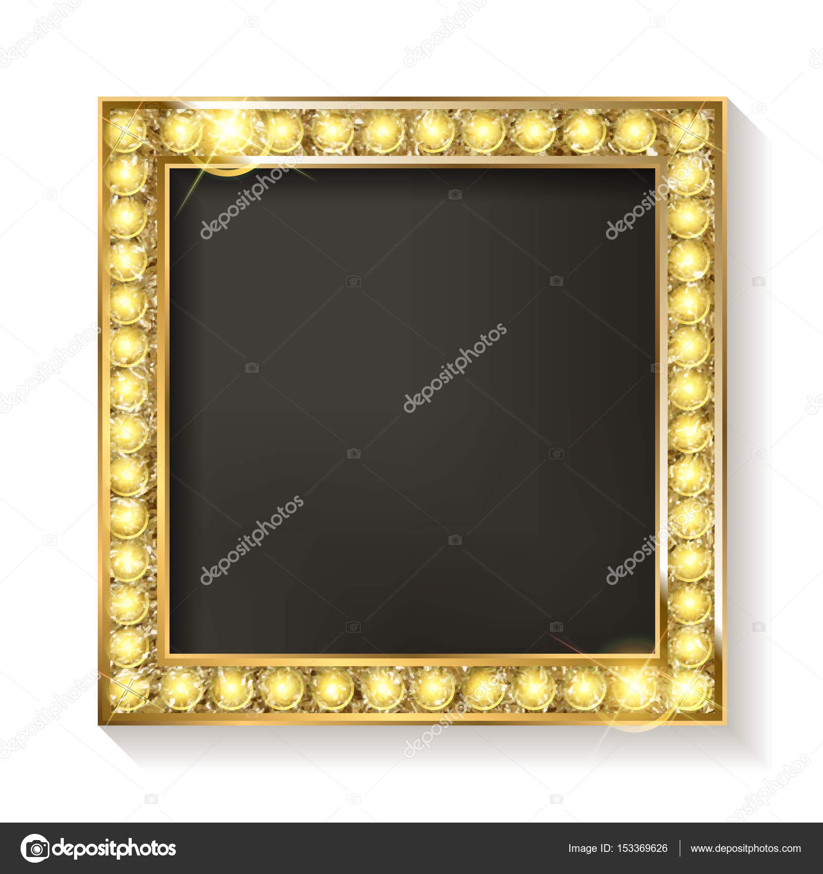 Gold frame cinema on a white background Stock Vector Image by ...