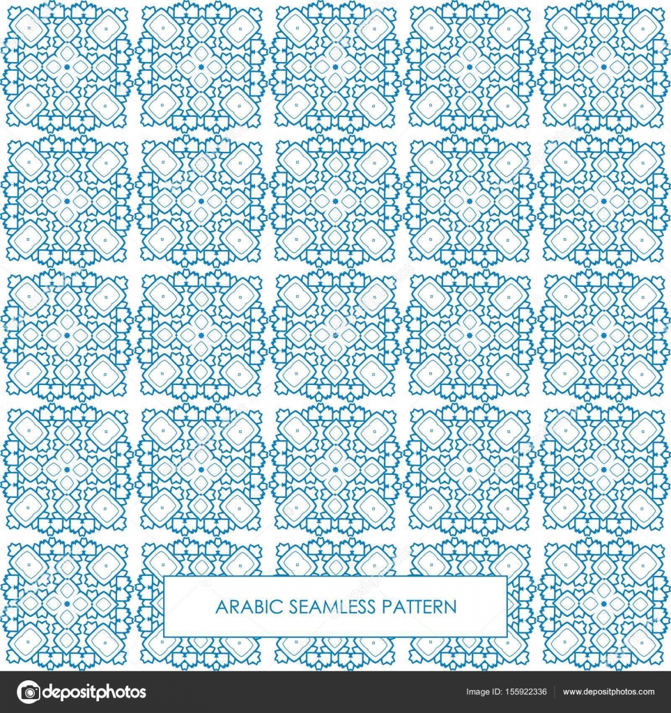 Seamless arabic pattern blue Stock Vector Image by ©nastyaaroma2011 ...