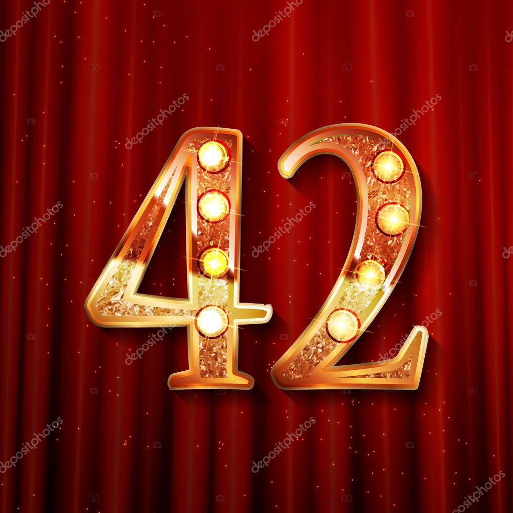 42 Años Aniversario logotipo de la celebración 2024