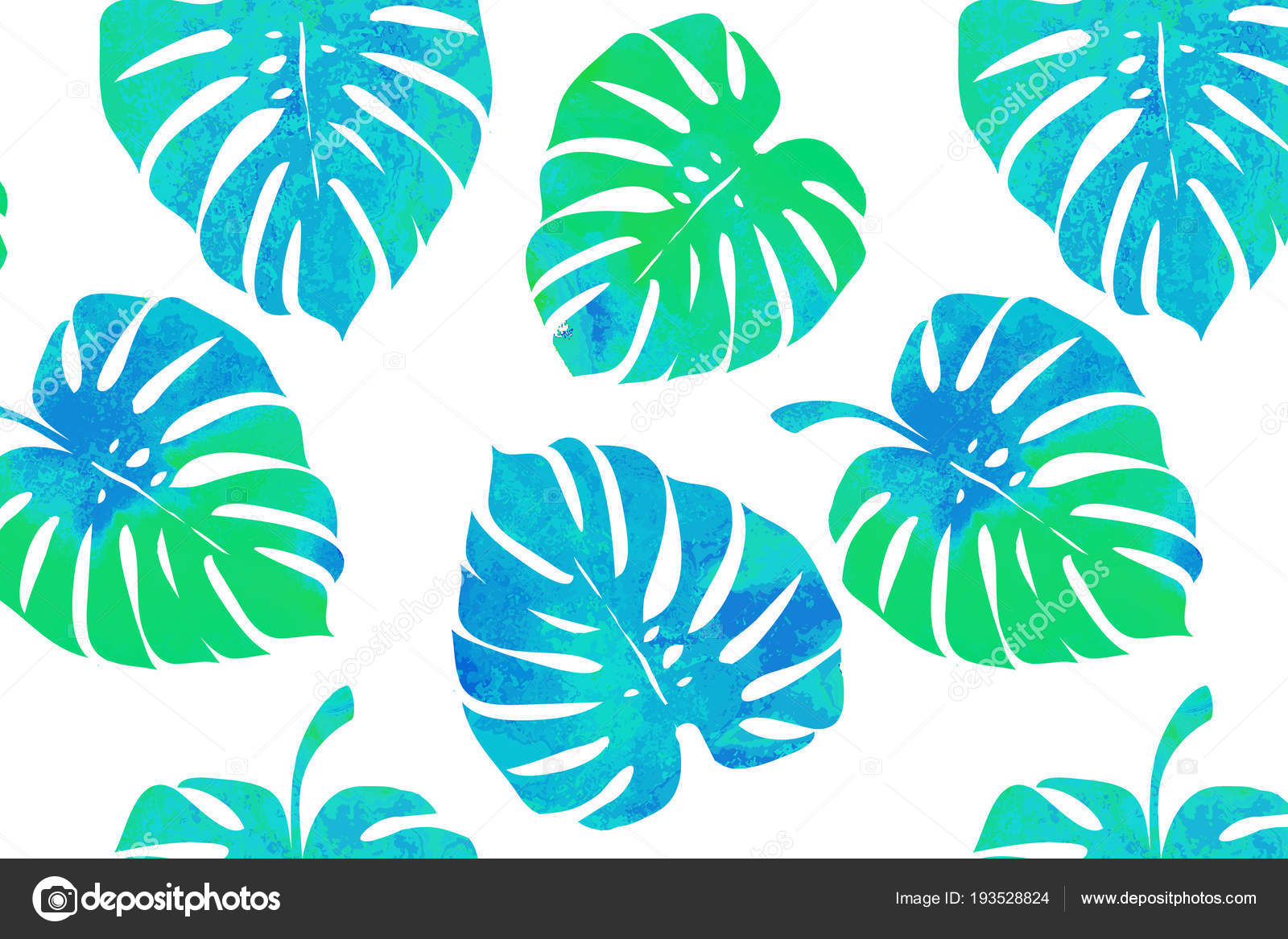 Tropical leaves, monstera pattern Stock Vector Image by ...