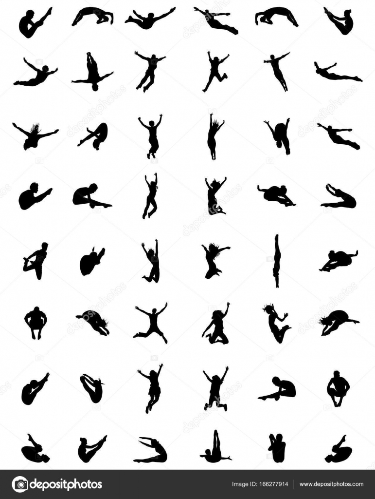 Springboard Diving Silhouette