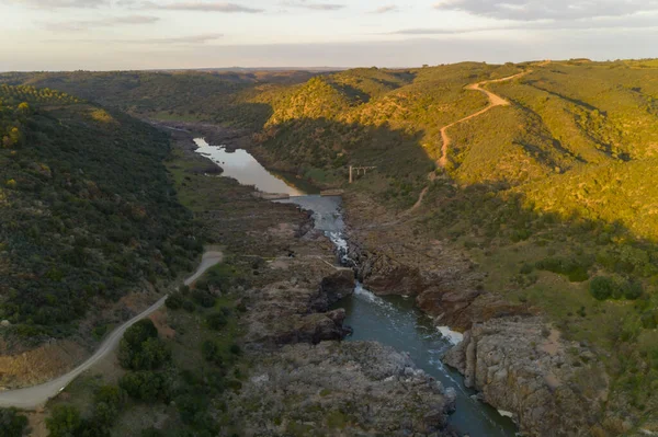 Pulo Lobo Waterfall River Guadiana Rock Details Mertola Alentejo ...