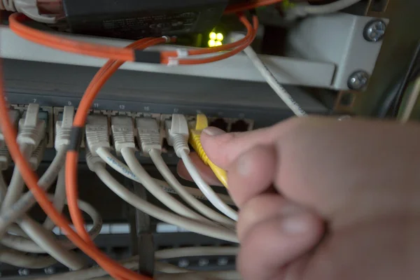 Rack Mounted Servers In A Server Room, close up - Stock Image - Everypixel