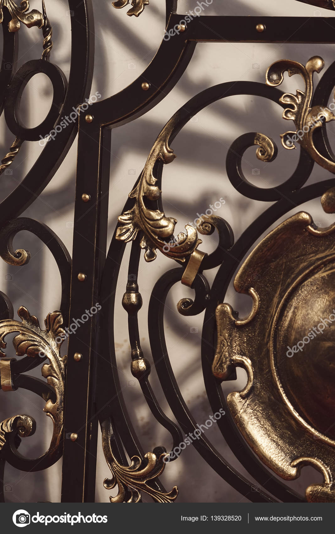 Decorations Made Wrought Iron Note Shallow Depth Field — Stock Photo ...