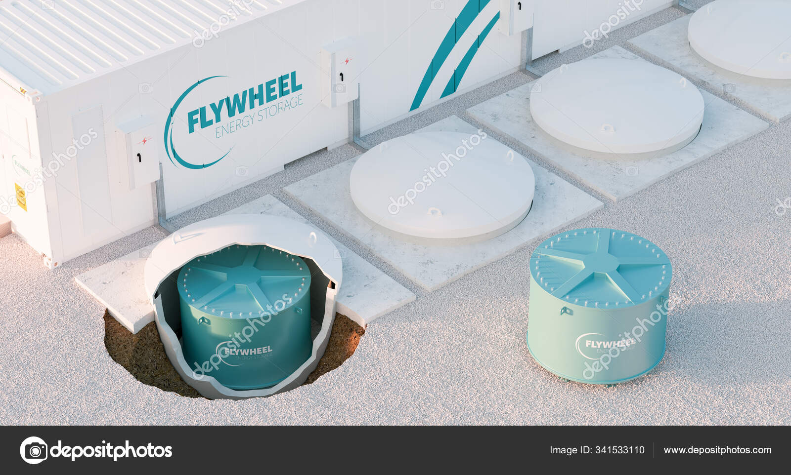 Conceptual Image Flywheel Energy Storage System Multiple Flywheel Units ...