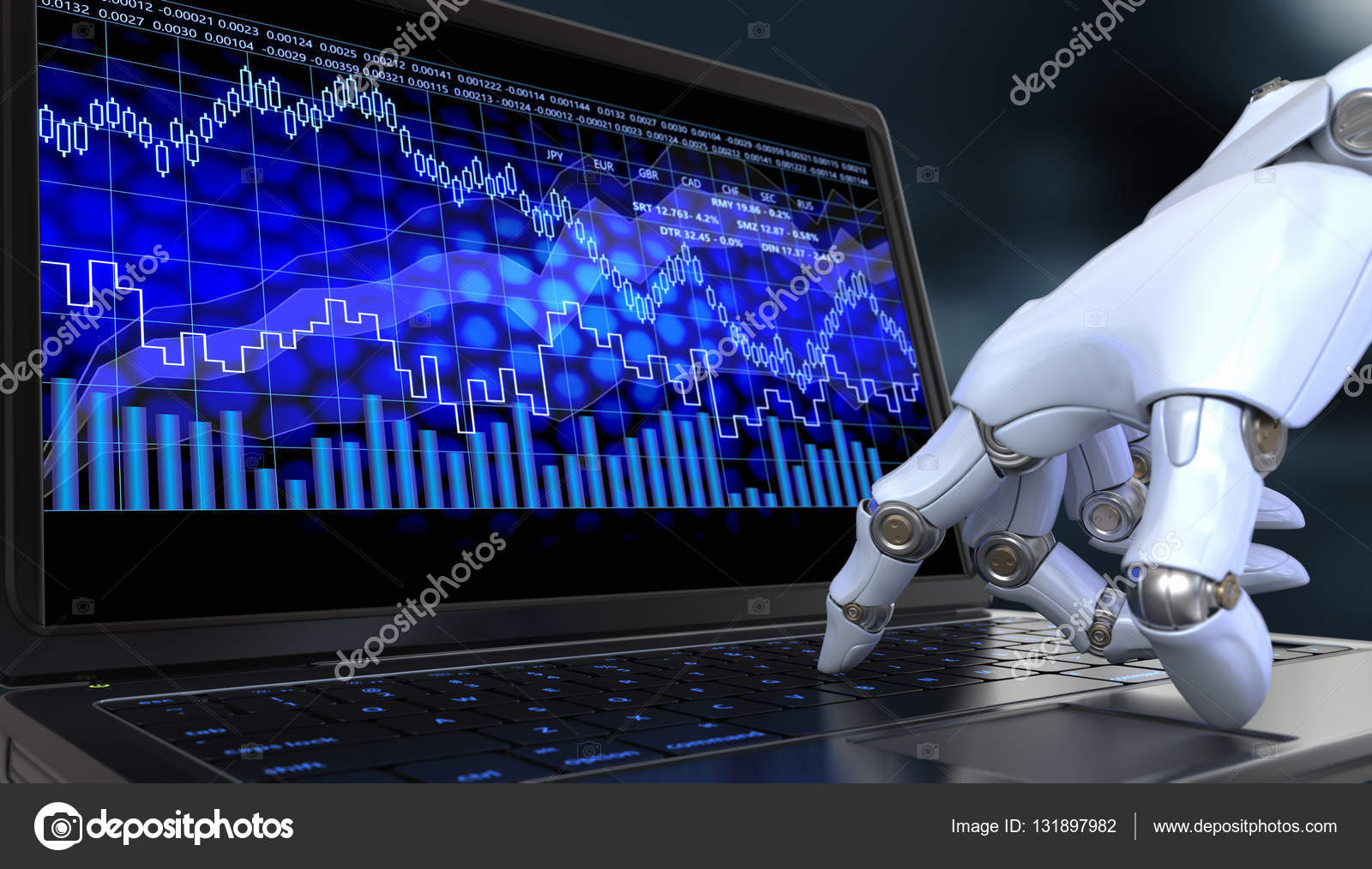 Exchange trade robot — Stock Photo © iLexx #131897982