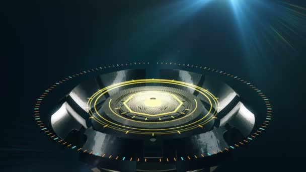 Futuristic Holographic Heads Display Render High Tech Element Abstract Computer — Stock Video ...