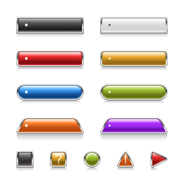 White buttons for web — Stock Vector © nata-art #3241879