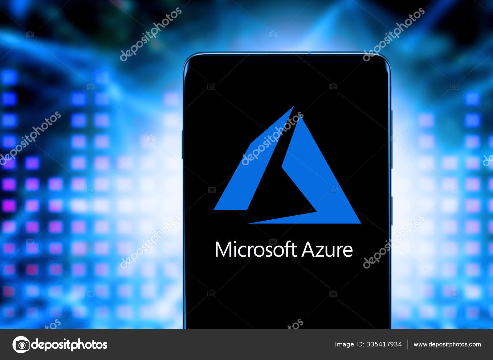 Smart Phone Microsoft Azure Logo Cloud Service Offered Service Hosted ...