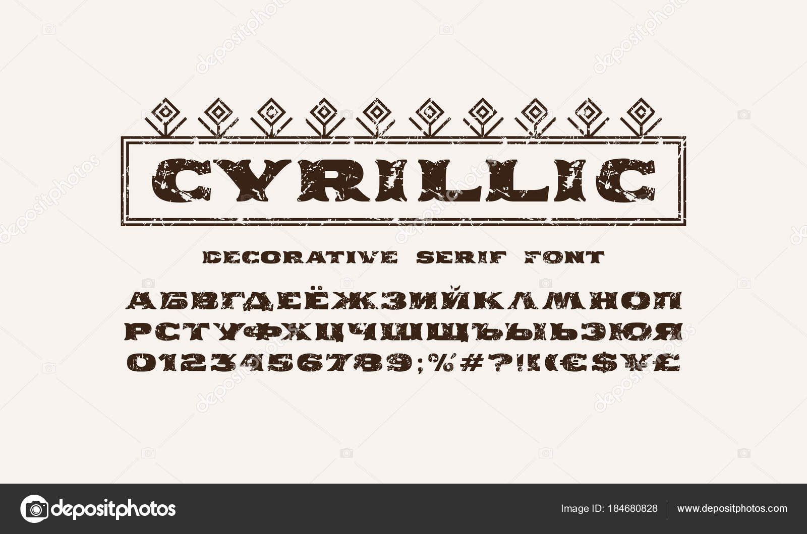 Decorative extended serif font — Stock Vector © Neuevector #184680828