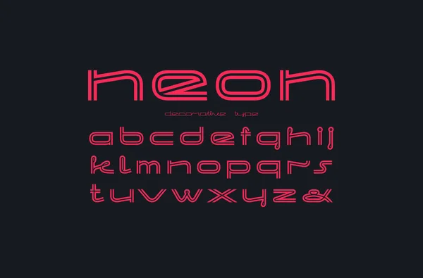 Decorative striped sans serif font — Stock Vector © Neuevector #194801376