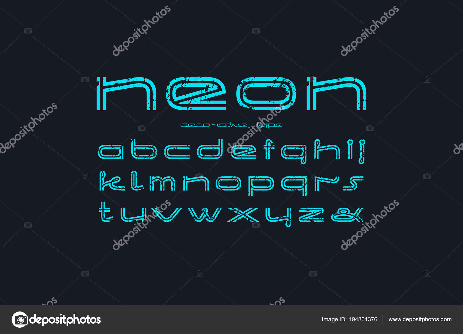 Decorative striped sans serif font — Stock Vector © Neuevector #194801376