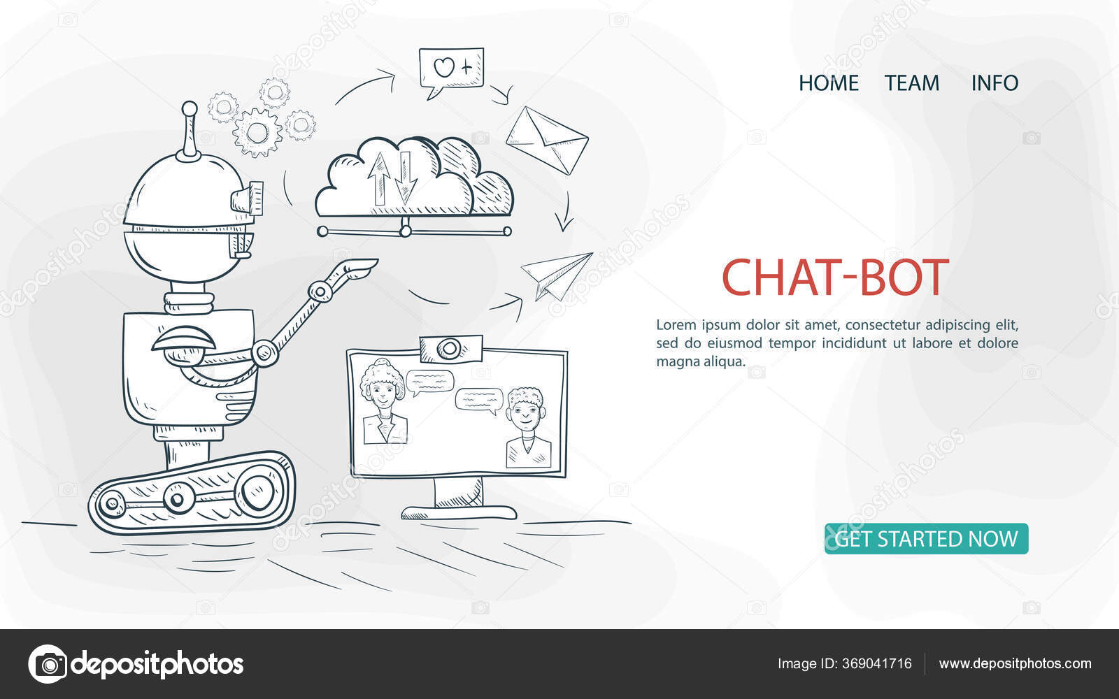 Robot Chat Bot Provides User Communication Website Mobile Apps ...