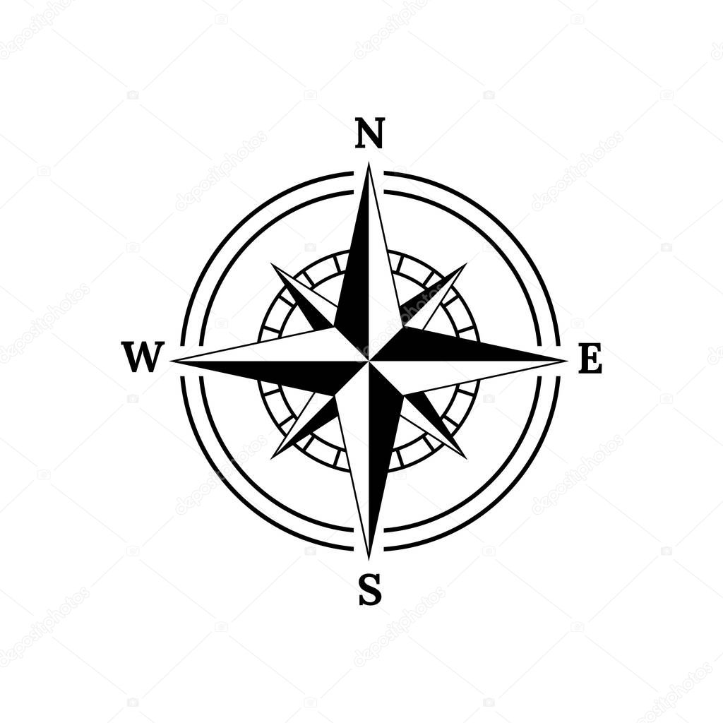 Compass logo, icono y símbolo. diseño de plantilla de ilustración 2025