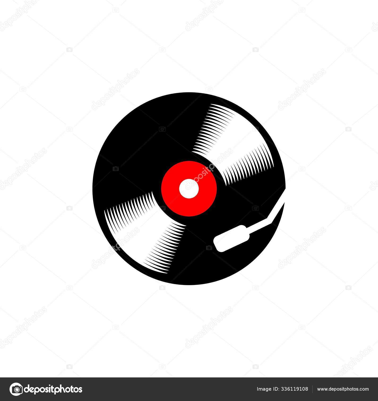Vinyl Record Logo Template Vector Music Icon Emblem Stock Vector by ...