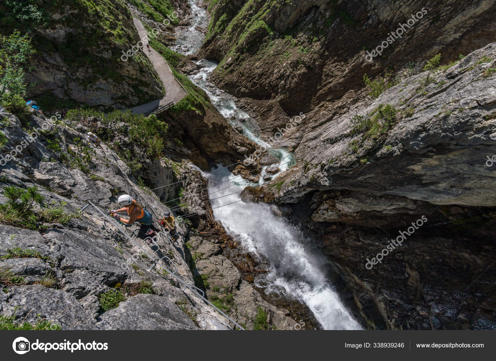 Via ferrata at the waterfall in Austria Stock Photo by ©mindscapephotos ...