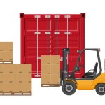 Forklift cargo container Stock Vector Image by ©roncivil #291463538