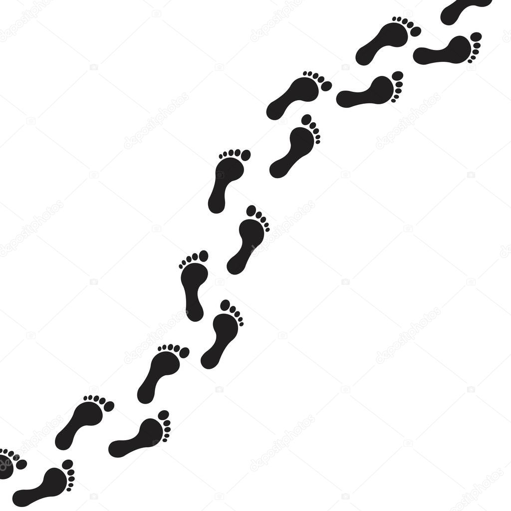 Ilustraci n vectorial Huella aislada sobre fondo blanco 2024