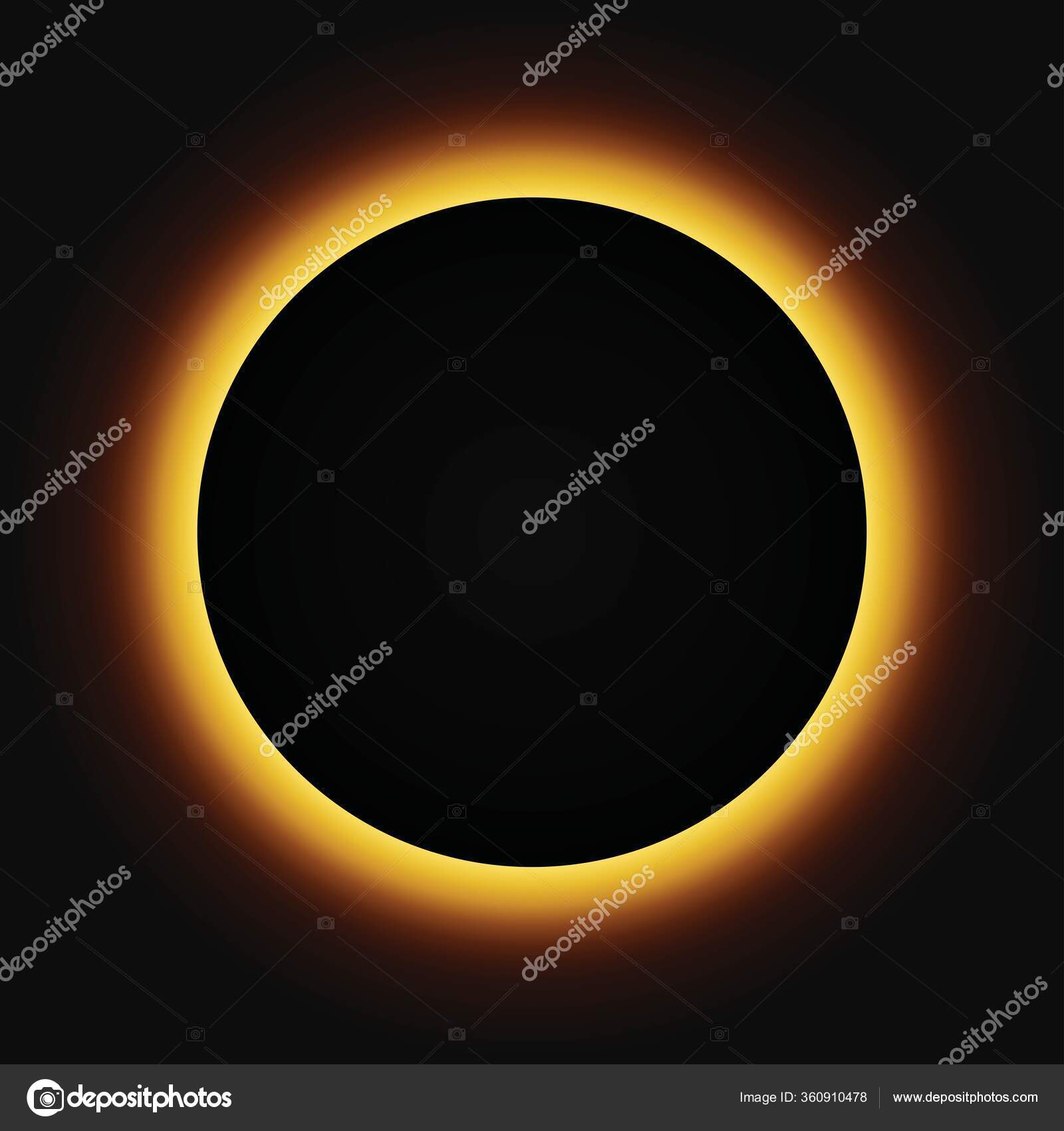 Sun Eclipse Vector Illustration Sun Total Eclipse Stock Vector Image by ...