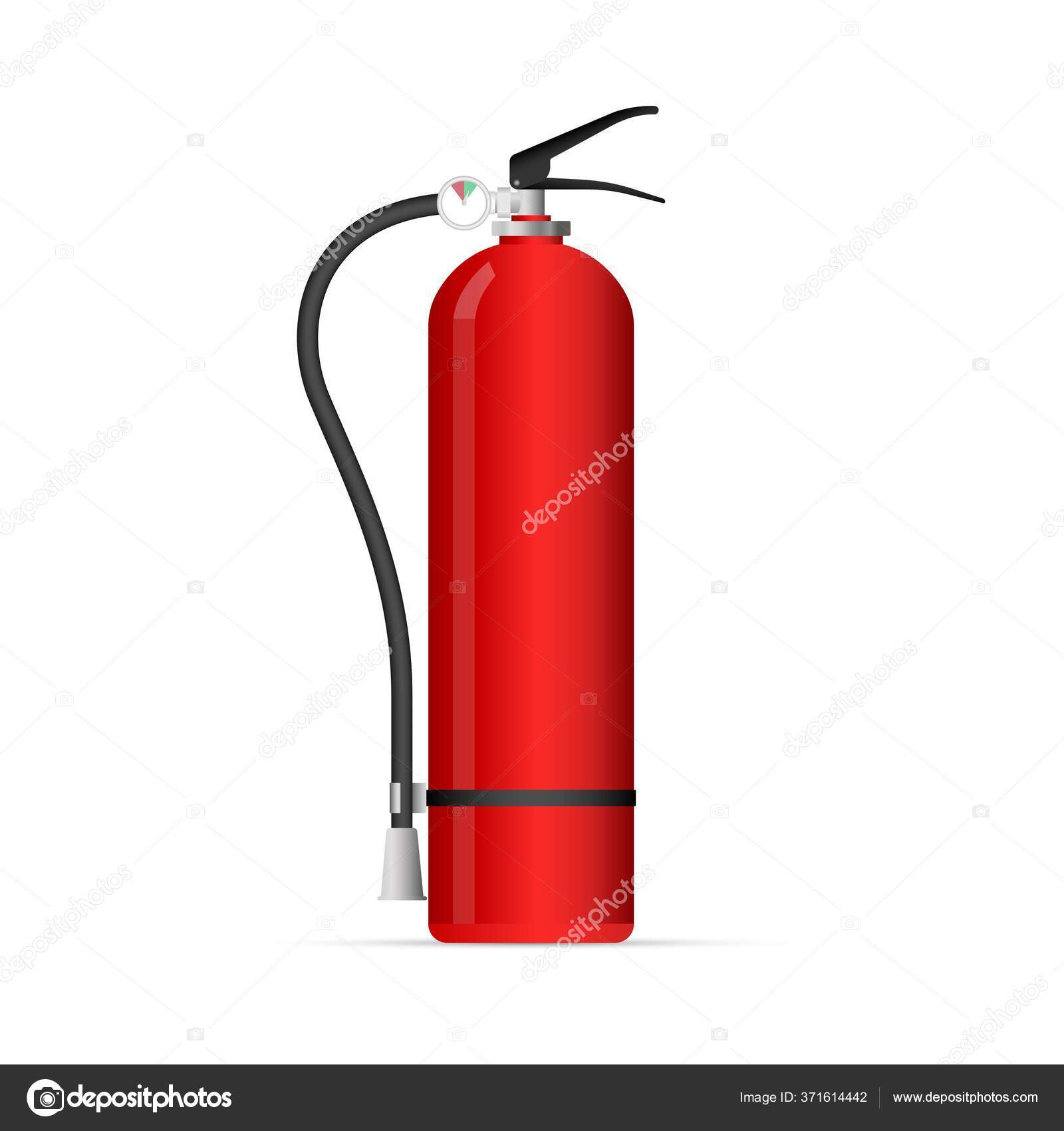 Extintores Vector Ilustración Aislado Sobre Fondo Blanco Vector de ...