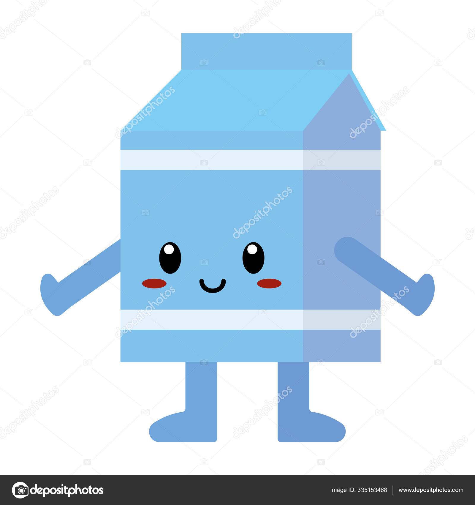 Cute cartoon milk isolated Stock Vector Image by ©Illustratiostock ...