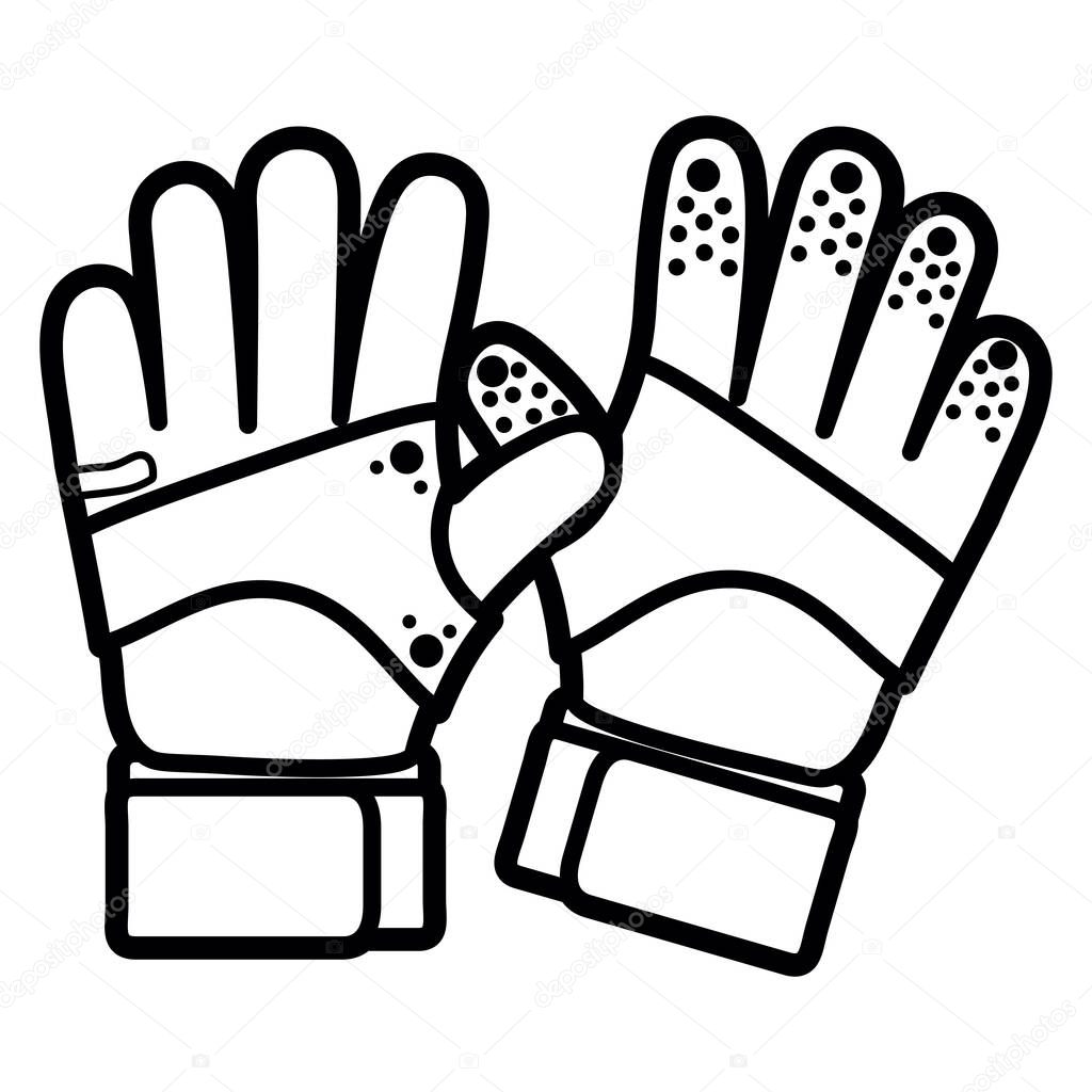 Guantes de portero de dibujos animados Vector de Stock de ...