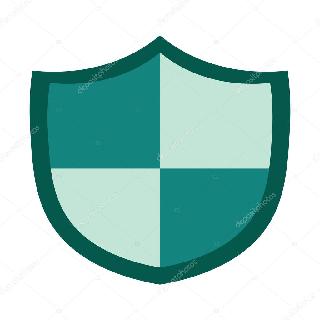 Escudo de dibujos animados aislado sobre fondo blanco Vector de stock ...