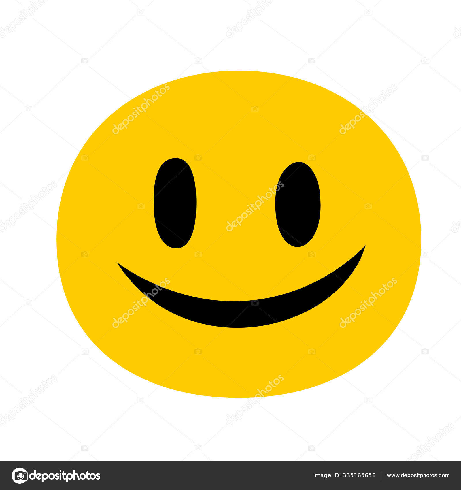 Vector Cute Cartoon Smiling Face Insolated Stock Vector by ...