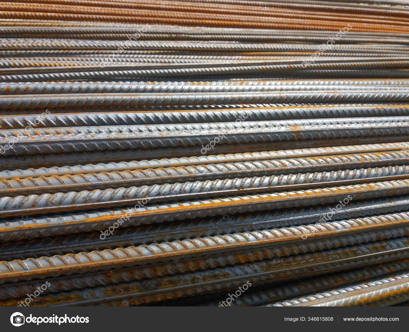 Steel Rebar Reinforcement Concrete Construction Site Stock Photo by ...